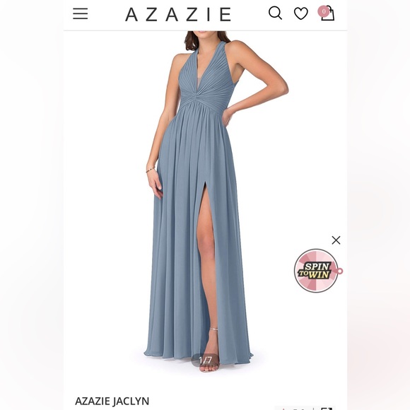 Azazie | Dresses | Azazie Jaclyn Bridesmaid Dress Dusty Blue | Poshmark